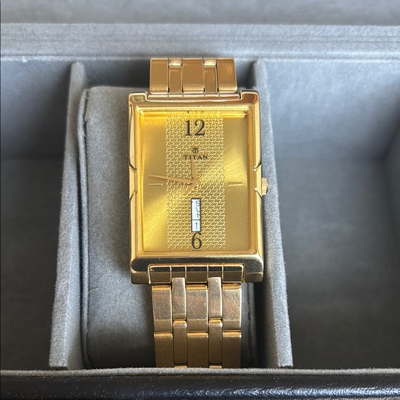 Titan | Accessories | Titan Gold Quartz Analog With Day And Date | Poshmark